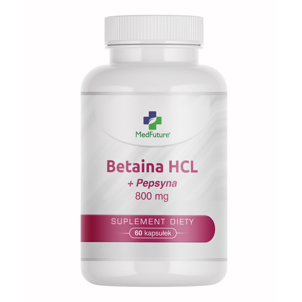 Betaina HCL + Pepsyna - 800 mg - 60 kapsułek - Medfuture - sklep ...